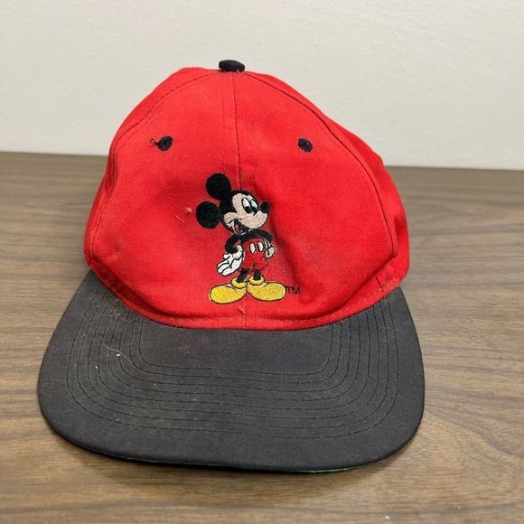 Disney | Accessories | Vintage Disney Mickey Mouseadjustable Snapback ...